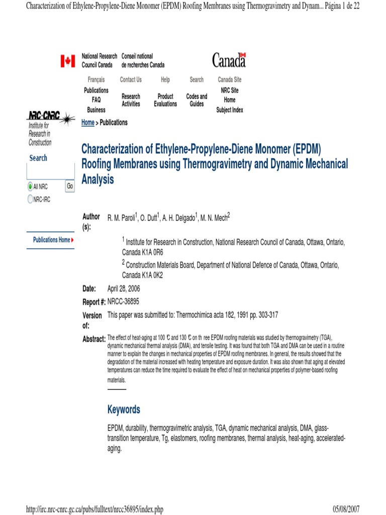 Dma-Tga Epdm | PDF | Thermogravimetric Analysis | Polymers