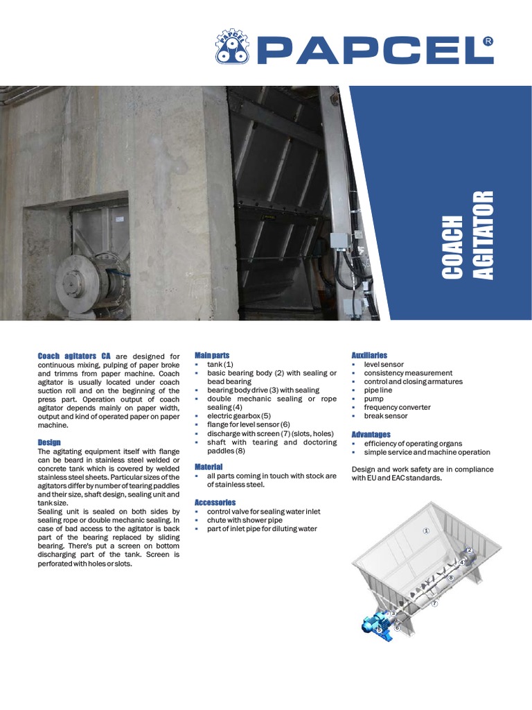 Papcel: Coach Agitators CA Main Parts Auxiliaries | PDF | Pipe (Fluid Conveyance) | Transmission ...