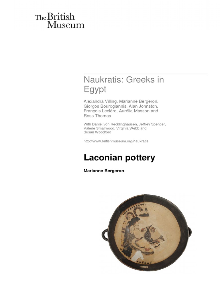 Naukratis Greeks, Laconian Pottery | PDF | Classical Antiquity ...