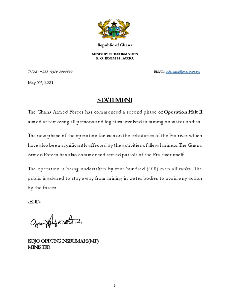Ghana's Operation Halt II Update | PDF