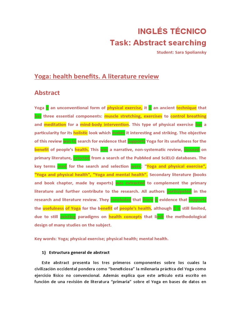 Spoliansky, Sara - Inglés Técnico TASK3 | PDF | Human Nature | Wellness