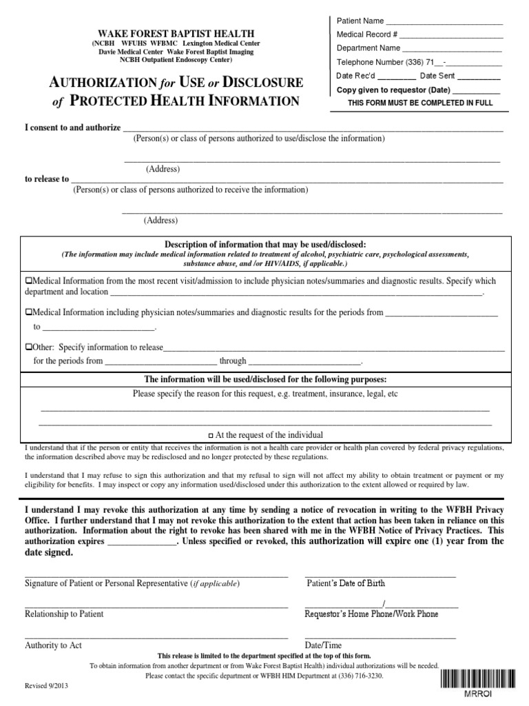 Authorization-Consent Form | PDF | Medical Record | Health Sciences