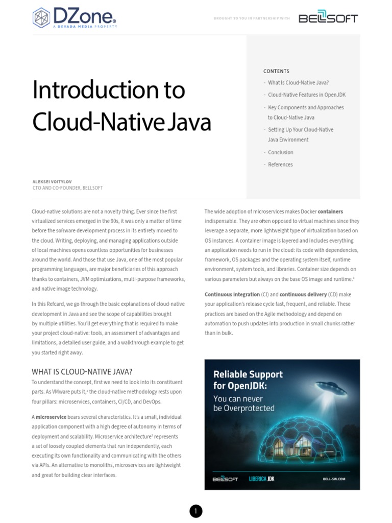 Refcard 349 Introduction To Cloud Native Java 2021 | Download Free PDF | Java Virtual Machine ...