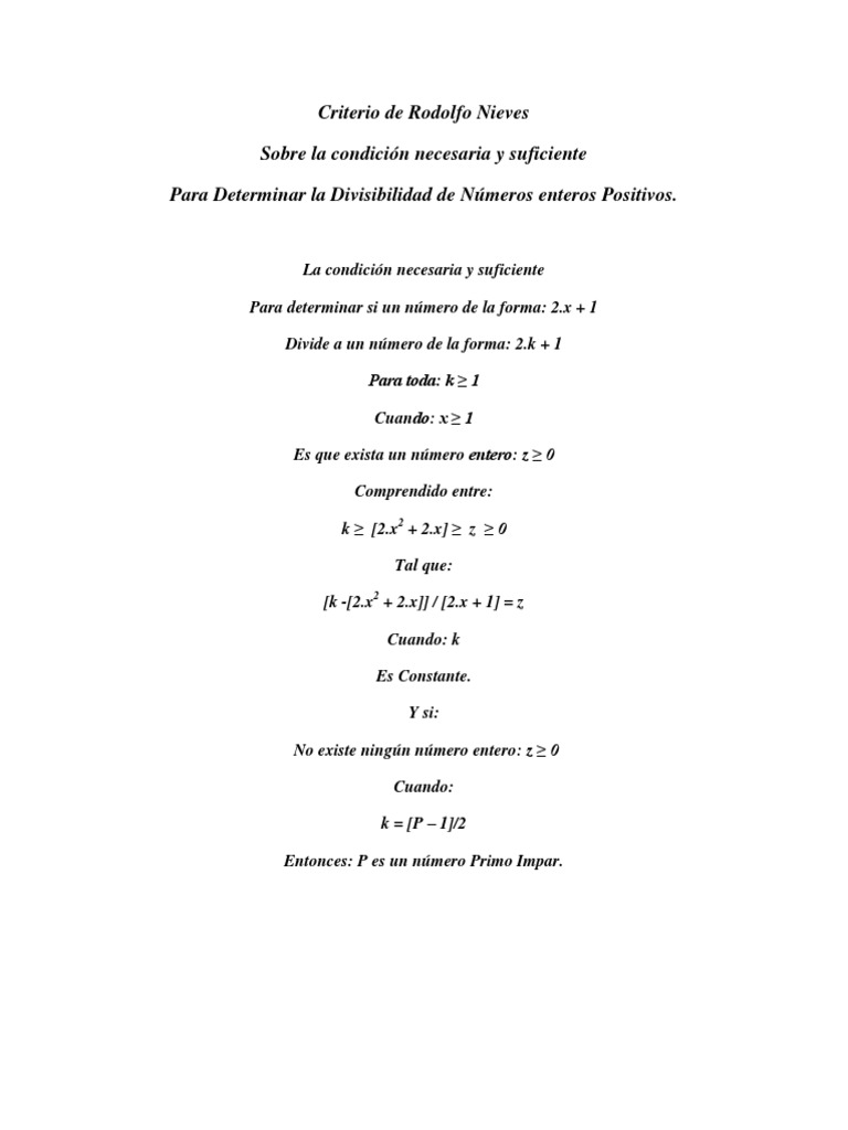 Criterio de Rodolfo Nieves | PDF