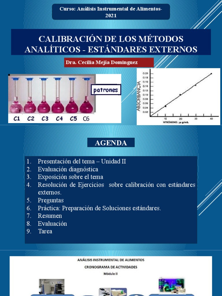 Clase 5 Calibracion de Los Metodos Instrumentales - Estandares Externos ...
