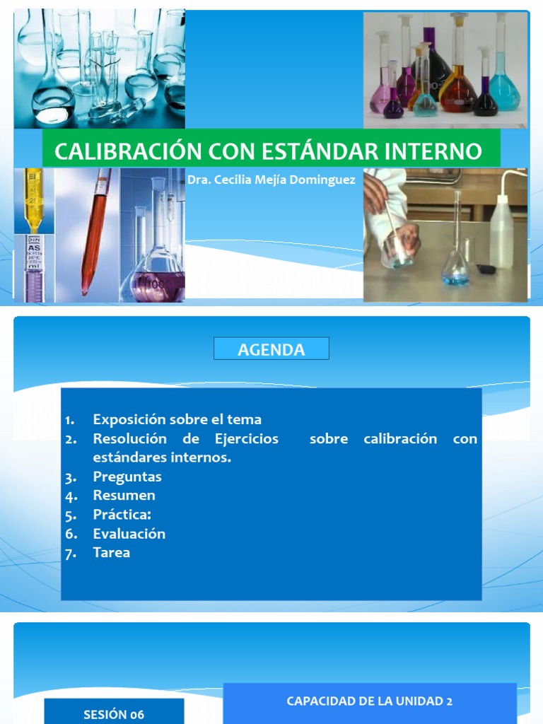 Sesión 06 - Calibración Con Estándar Interno | PDF | Calibración ...