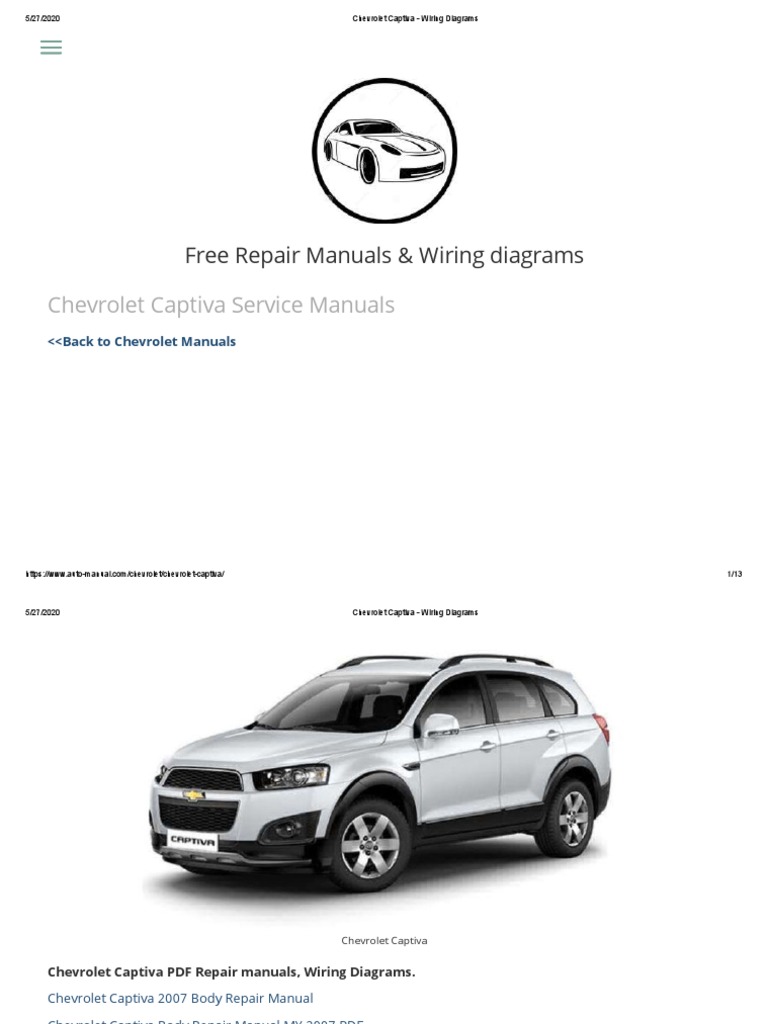 Chevrolet Captiva - Wiring Diagrams | PDF | Chevrolet | Industries