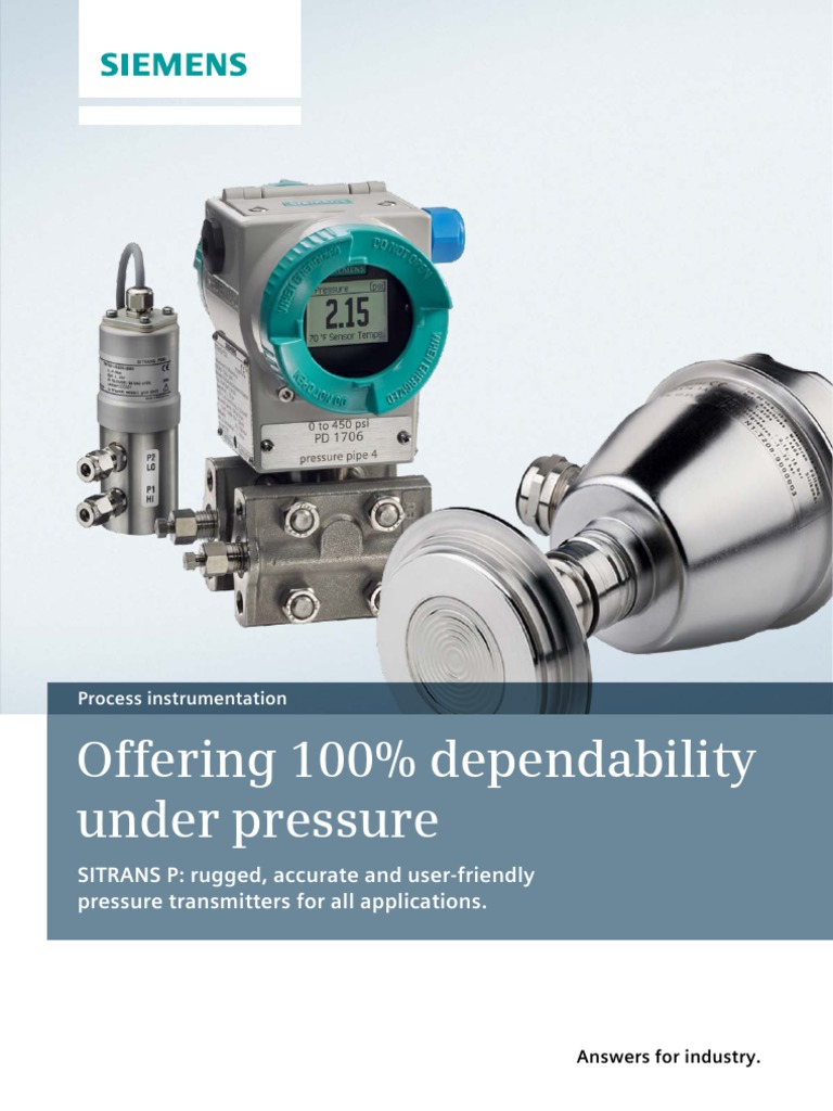 Catalogo Sitrans P200 | PDF | Pressure Measurement | Sanitation