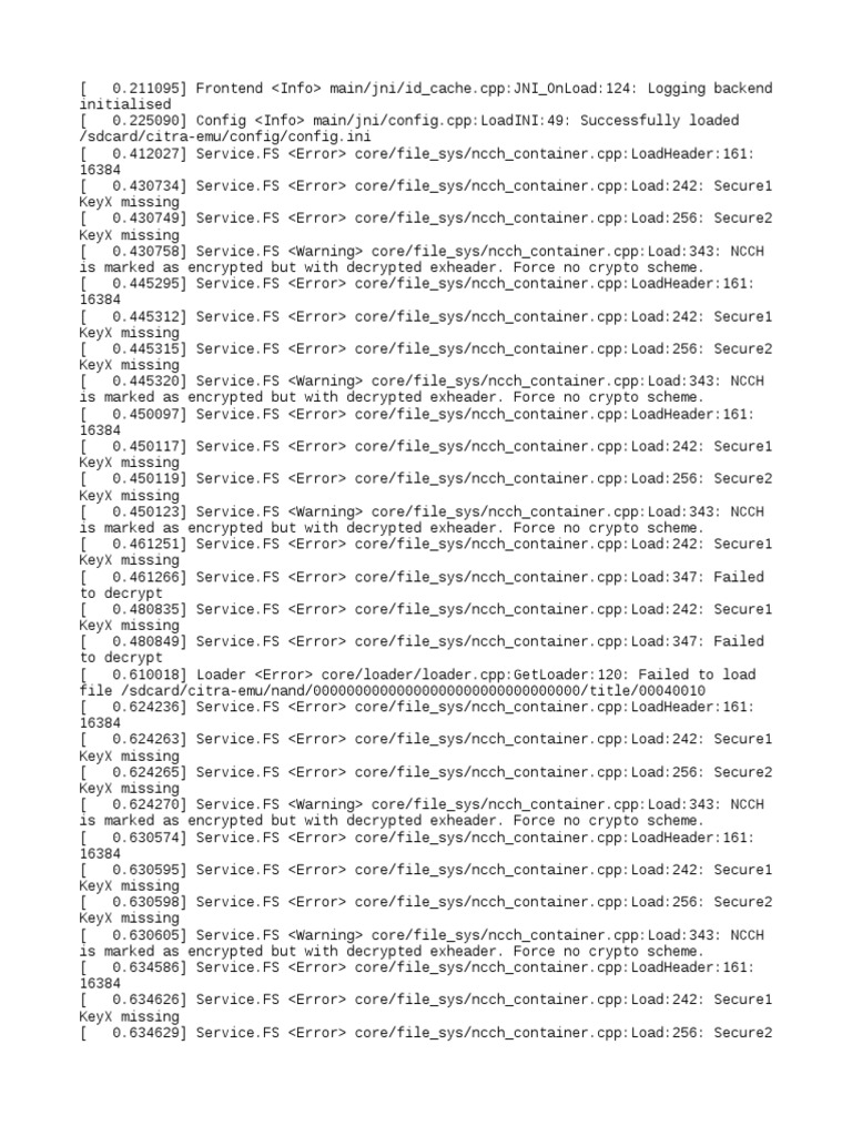 Citra Log - Txt.old | PDF | Encryption | Operating System Technology