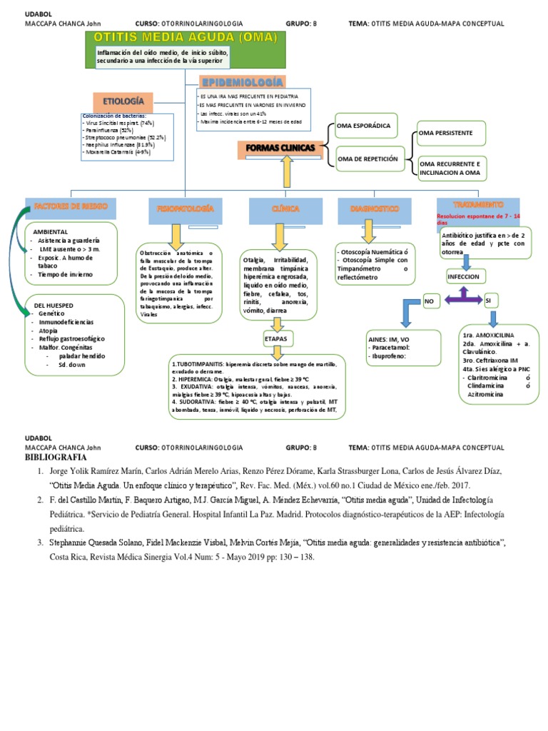 MACCAPA CHANCA John OTITIS MEDIA AGUDA-MAPA CONCEPTUAL | PDF ...