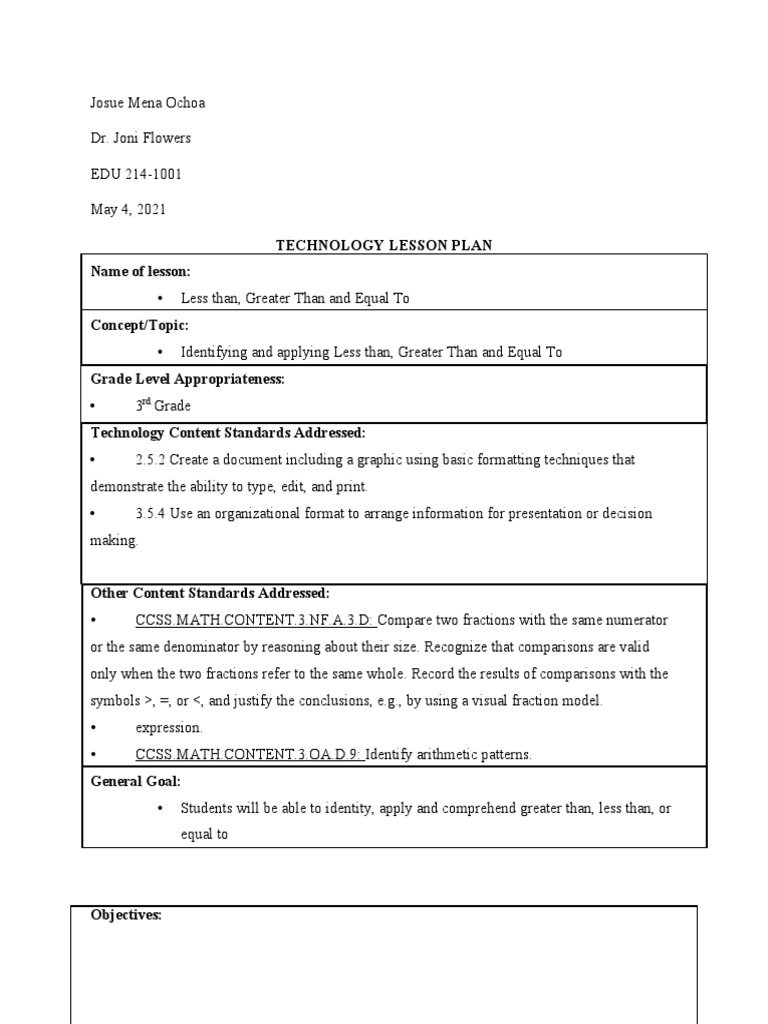 Edu 214 Final Presentation Lesson Plan | PDF | Teaching Mathematics ...