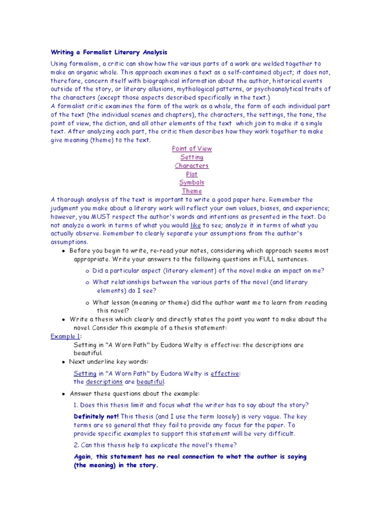 Formalist Analysis of A Novel | PDF | Narration | Cognition