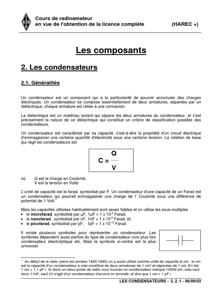 Cours Électrocinétique | PDF | Condensateur | Filtre (électronique)