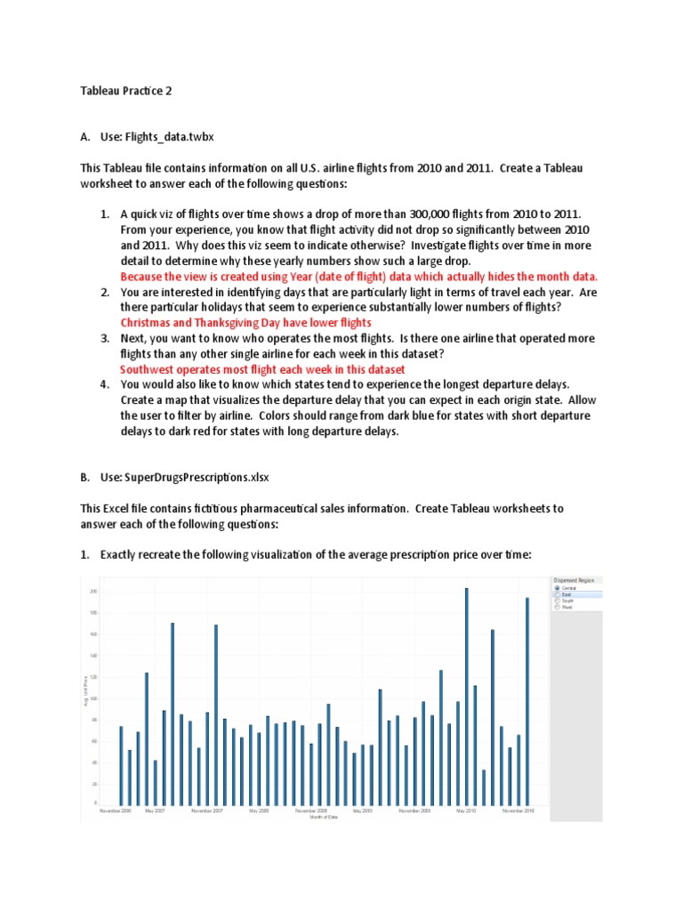 Tableau Practice 2 Answer Sheet | PDF | Pharmaceutical | Business