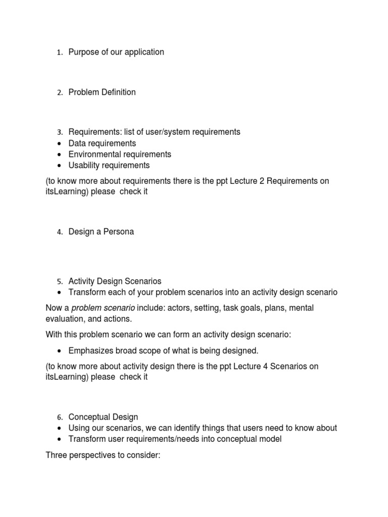 Hci Project Steps | PDF | Career & Growth