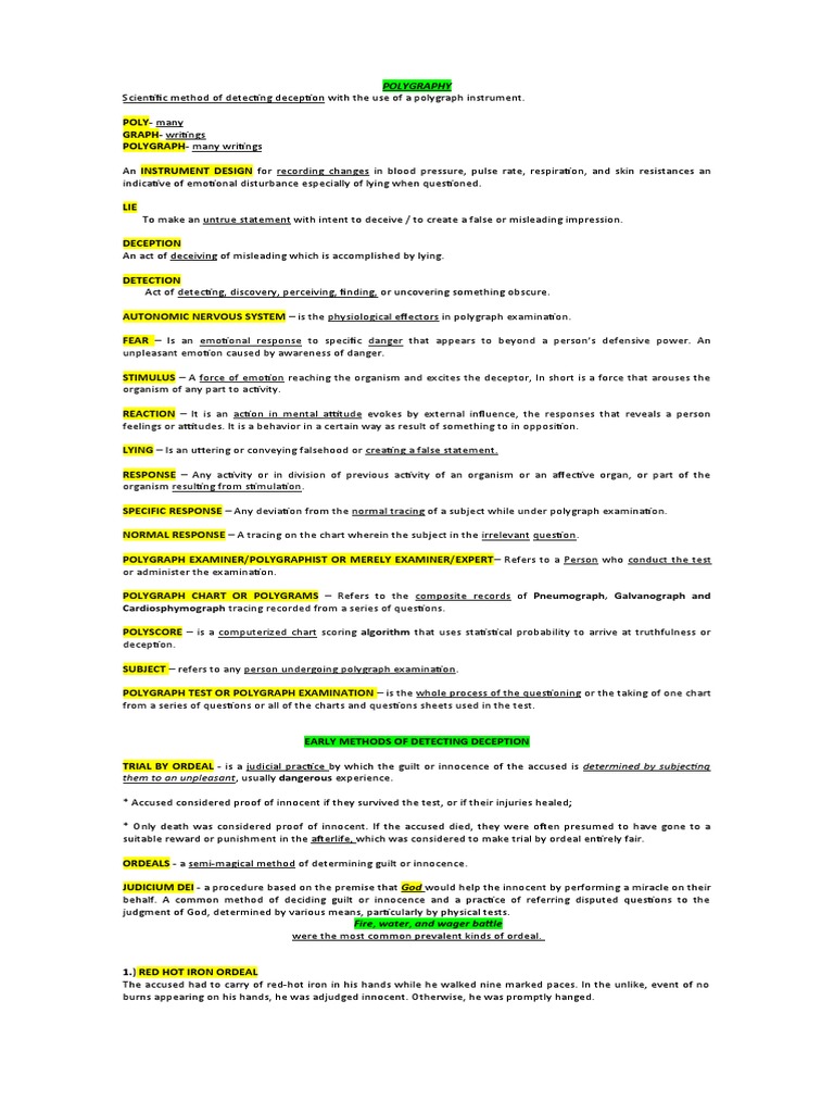 Polygraphy Word | PDF | Polygraph | Prosecution