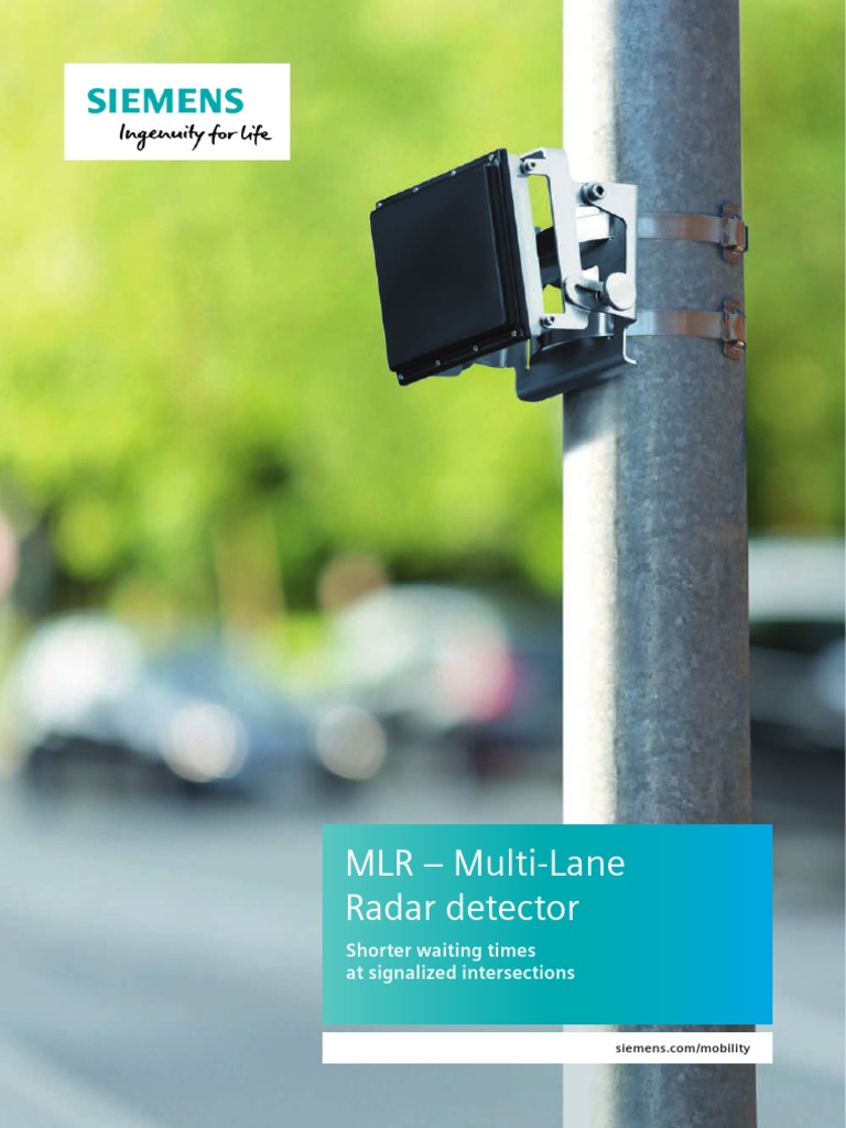 Siemens Mobility Multi Lane Radar Detector MLR en | PDF | Traffic | Radar
