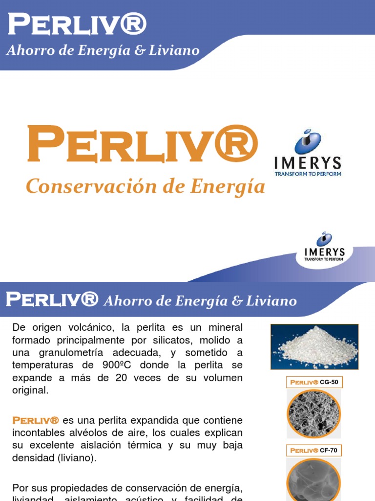 PERLITA | PDF | Aislamiento térmico | Uso eficiente de energía