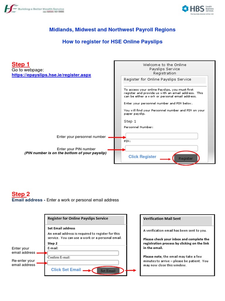 HSE Online Payslips Registration Guide | PDF | Login | Password