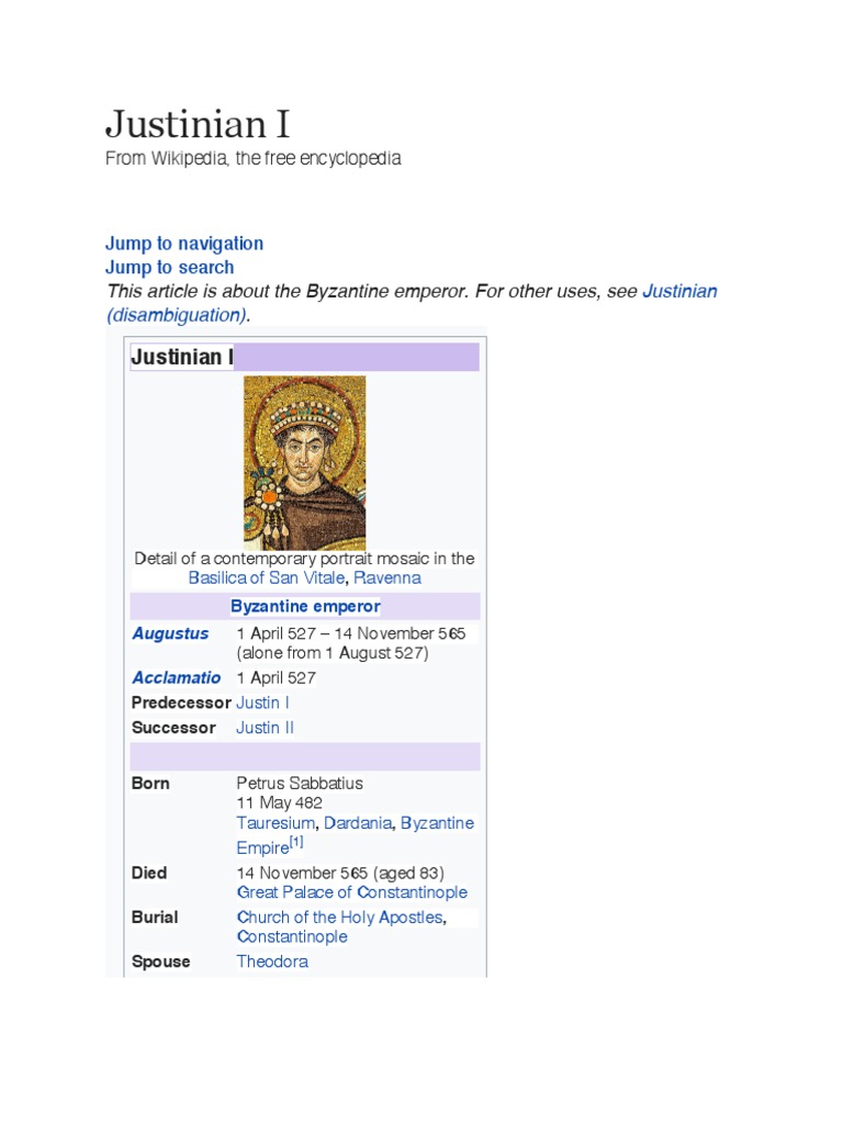 Just | PDF | Justinian I | Byzantine Empire