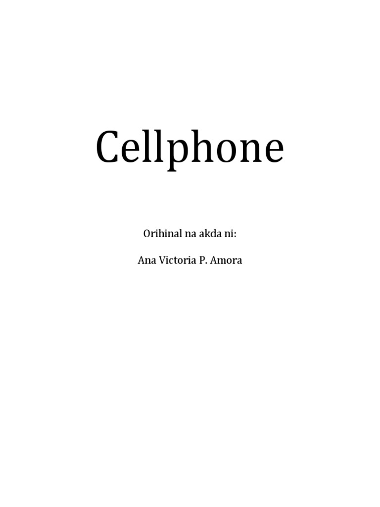 Cellphone | PDF