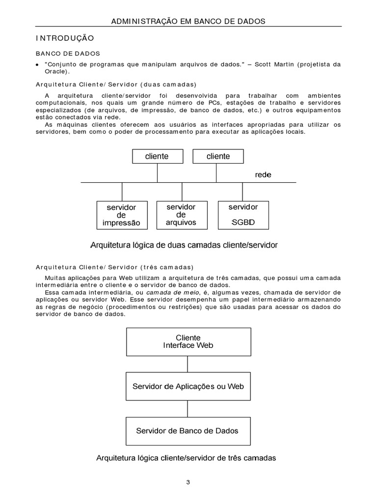 12-Administração de Banco de Dados | PDF | SQL | Bancos de dados