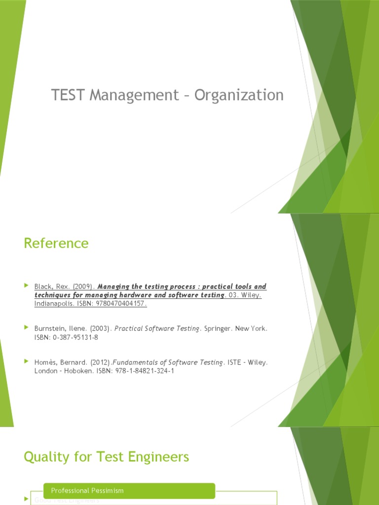 Pert 3 Test Management - Organization | PDF