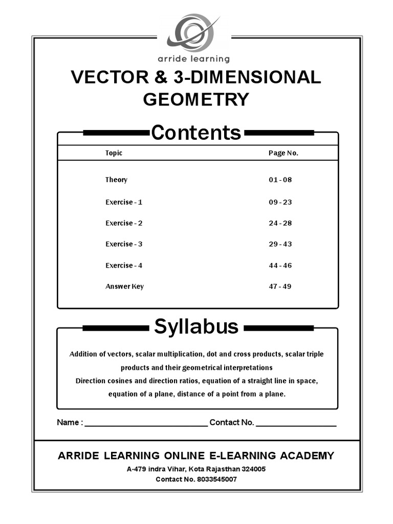 Vector & 3D | PDF | Euclidean Vector | Line (Geometry)