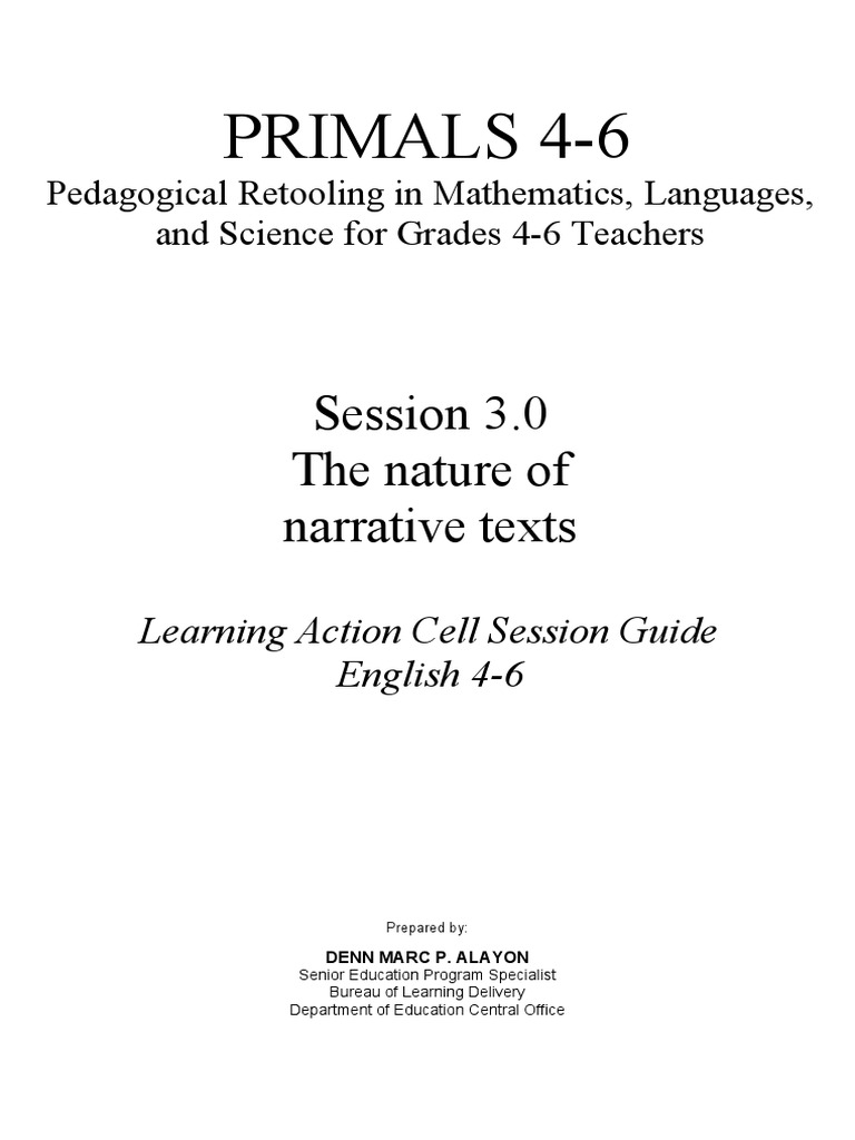 The Nature of Narrative Texts | PDF | Reading Comprehension | Narrative