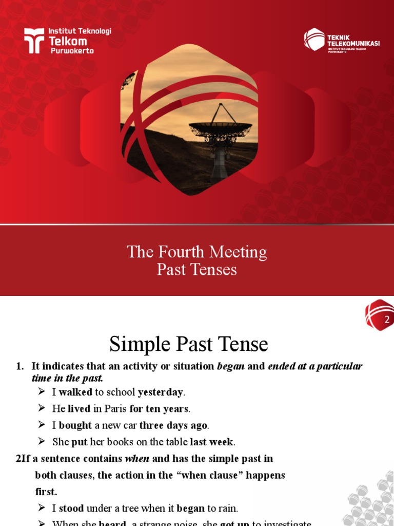 The Fourth Meeting Past Tenses | PDF | Grammatical Tense | Verb