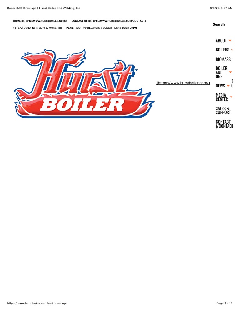 Boiler CAD Drawings - Hurst Boiler and Welding, Inc. | PDF | Computer ...