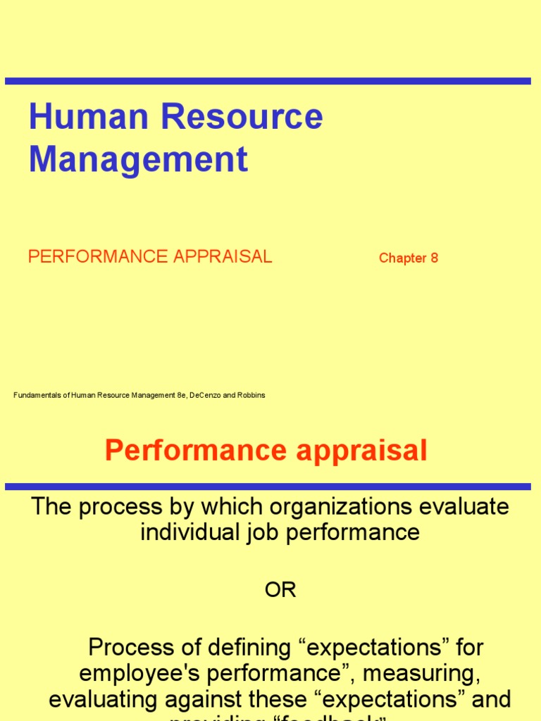 Human Resource Management: Performance Appraisal | PDF | Performance ...