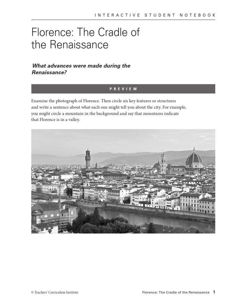 Florence: The Cradle of The Renaissance | PDF | Renaissance | Florence