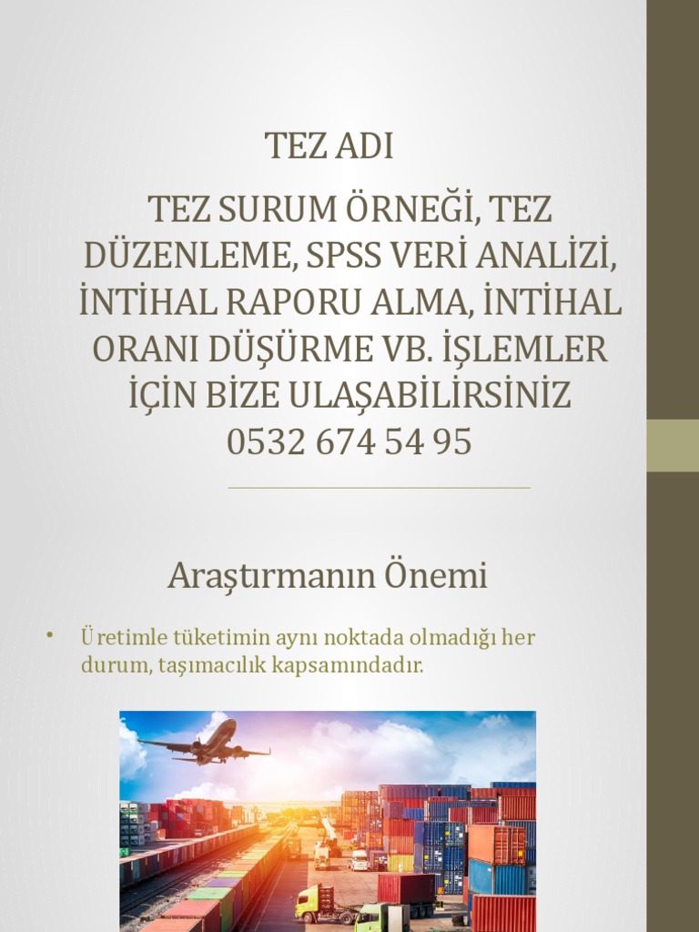Tez Sunum Ornegi | PDF