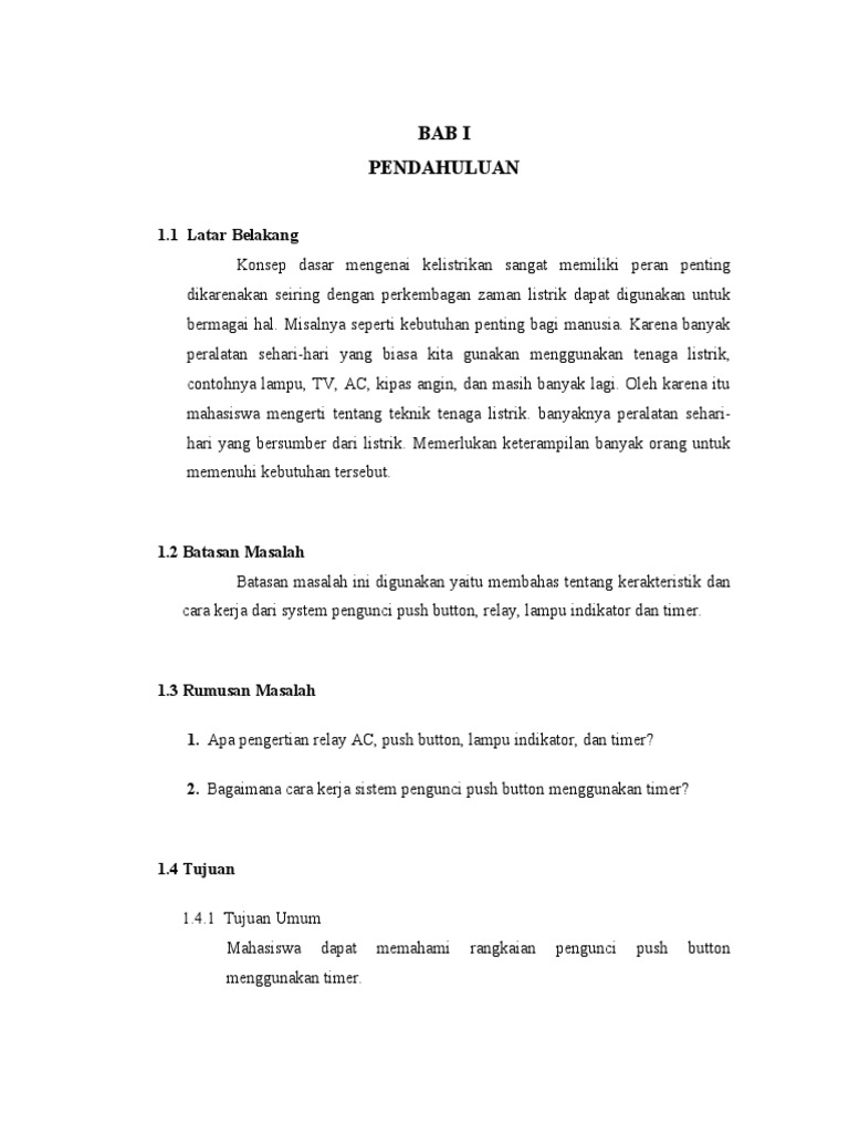 MENGERTIKAN KONSEP DASAR SISTEM PENGUNCI PUSH BUTTON MENGGUNAKAN TIMER ...