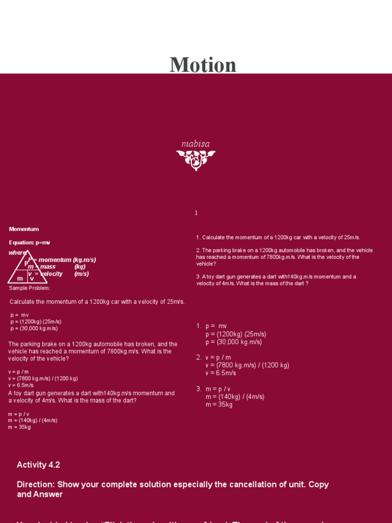 Projectile Motion | PDF | Momentum | Velocity