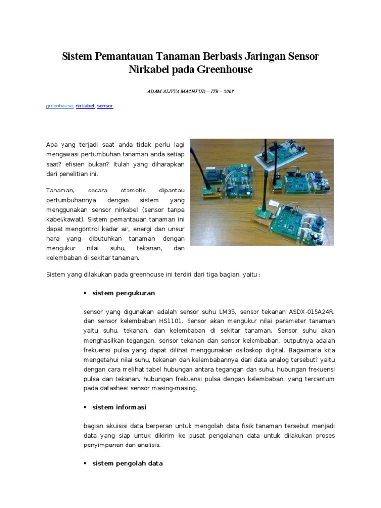 Sistem Pemantauan Tanaman Berbasis Jaringan Sensor Nirkabel Pada ...