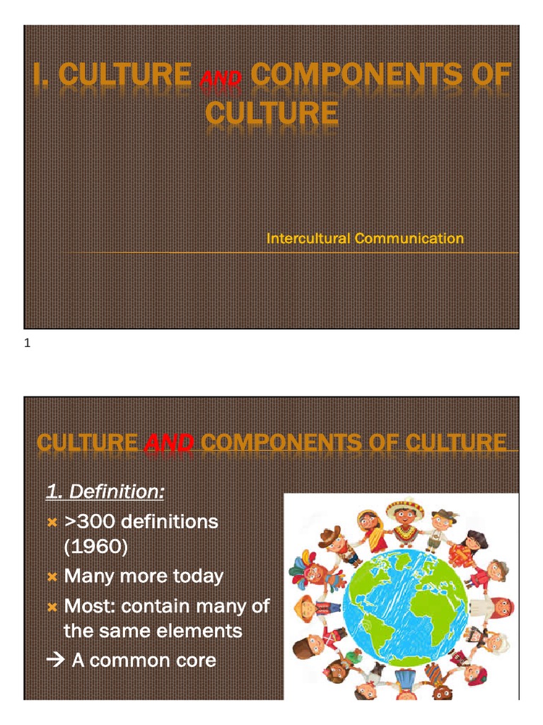 Components of Culture Explained | PDF | Cross Cultural Communication ...