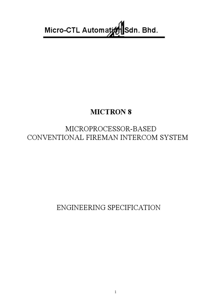 Micro-CTL Automation Sdn. BHD.: Microprocessor-Based Conventional ...