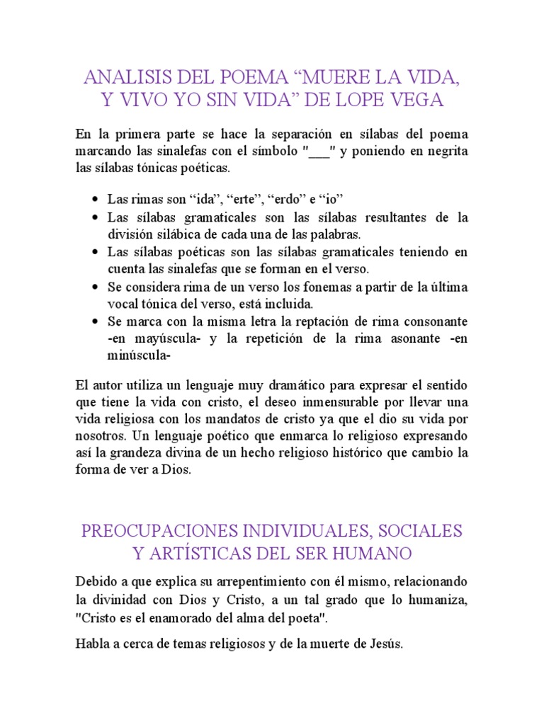Analisis Del Poema | PDF