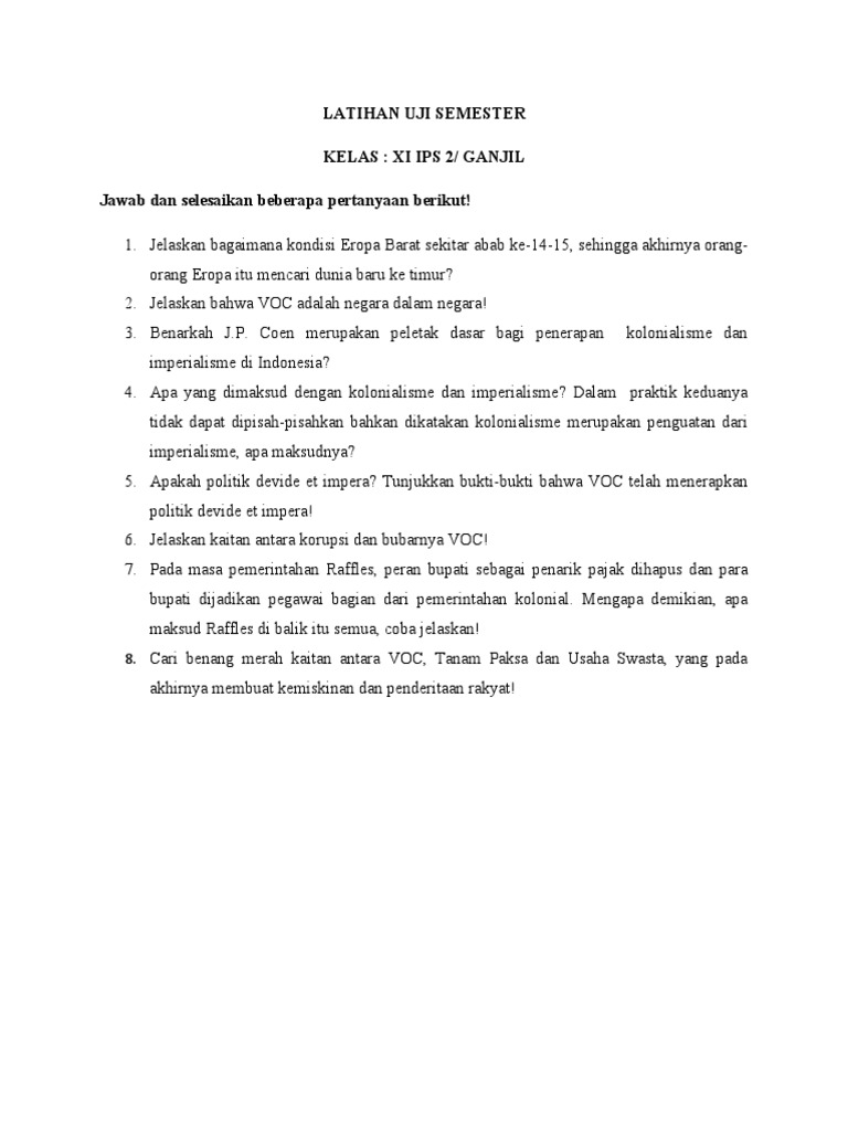 Kolonialisme dan VOC di Indonesia | PDF