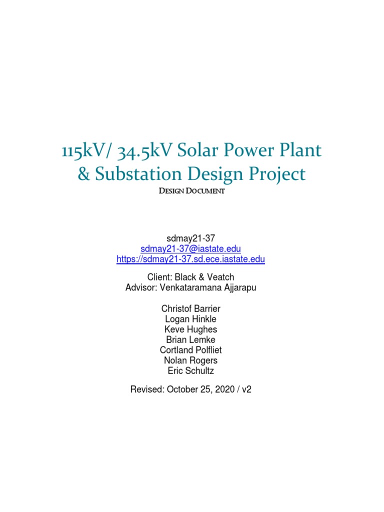 Design Document v2 | PDF | Solar Energy | Solar Panel