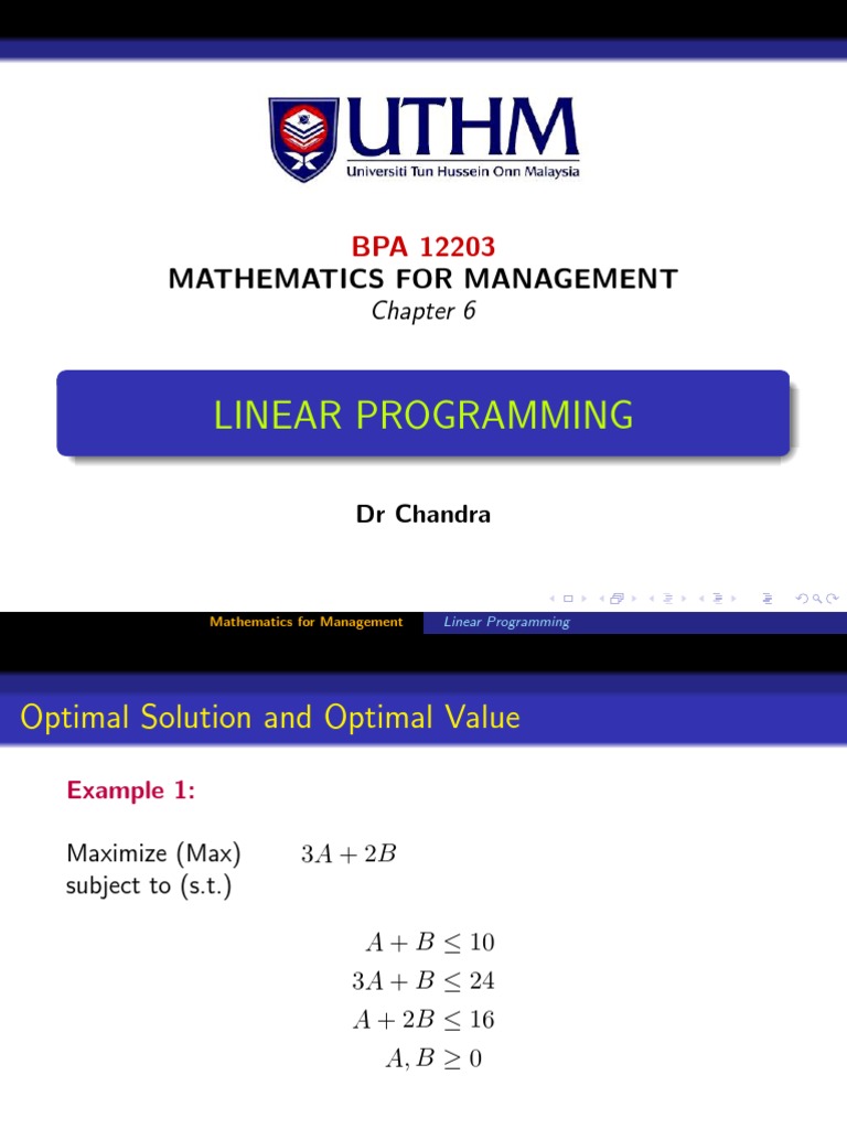 Linear Programming | PDF | Linear Programming | Mathematical Optimization