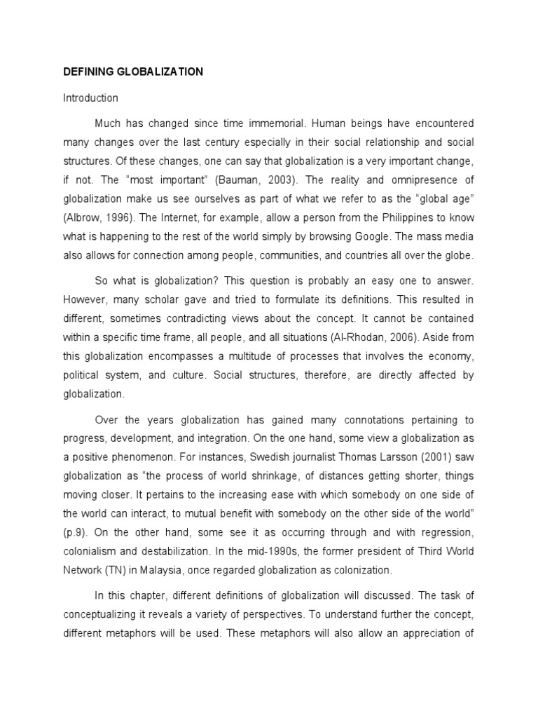 Defining Globalization | PDF | Globalization | Liquids
