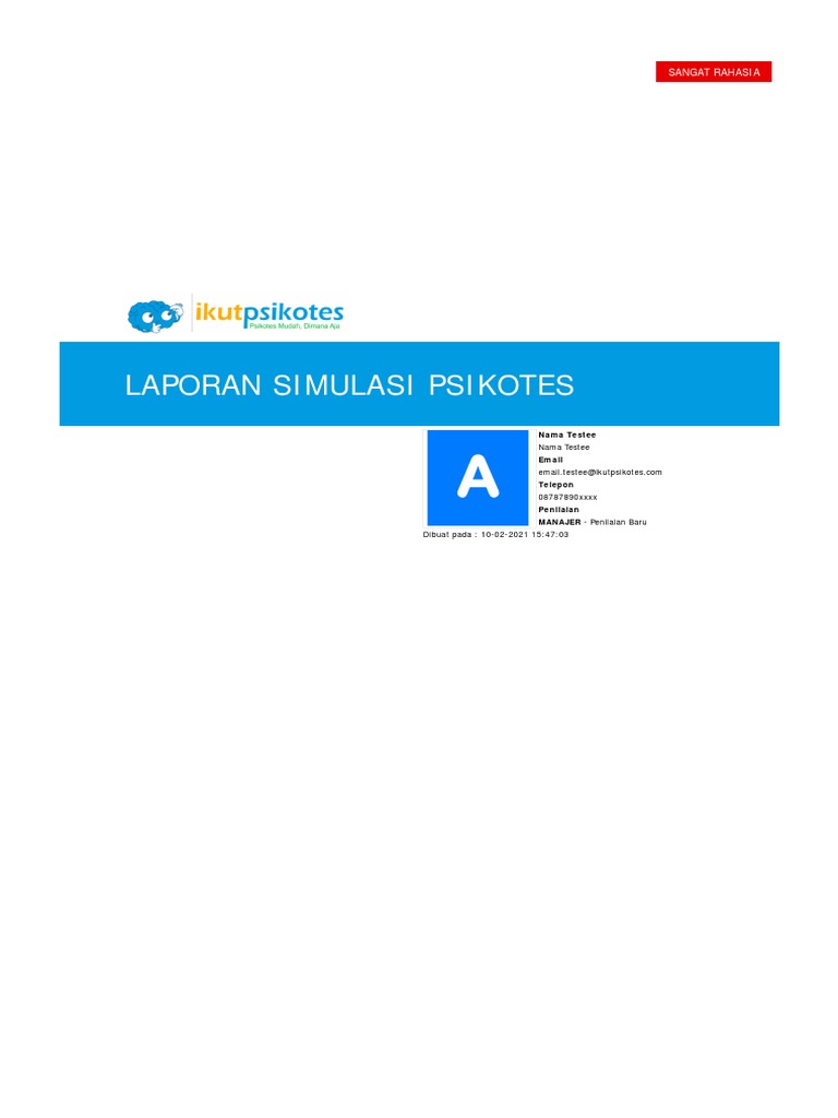 Psikogram Sample | PDF