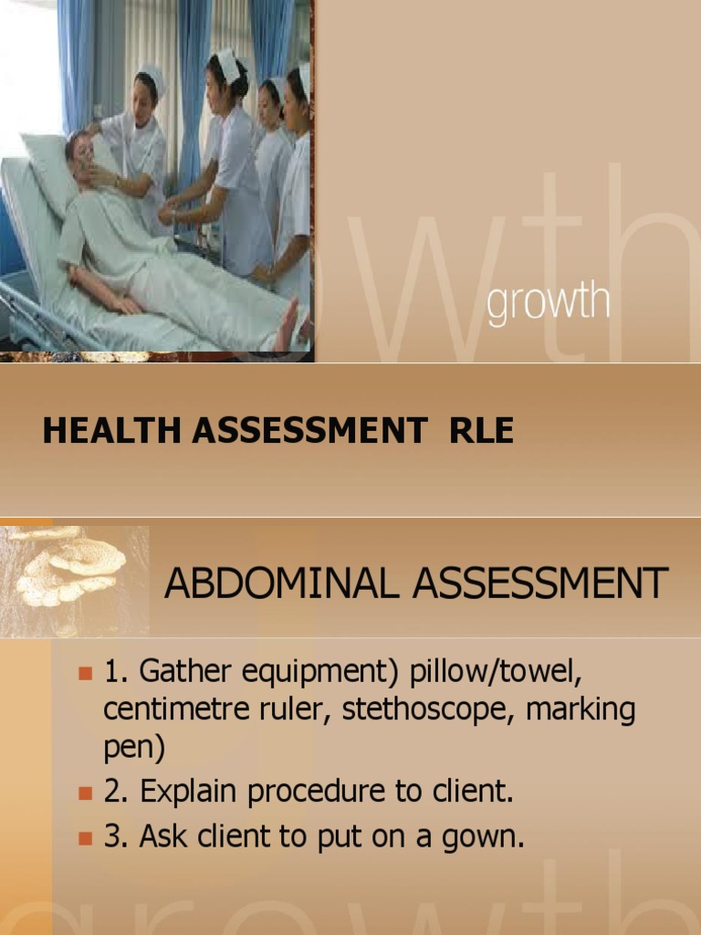 Assessment of The Abdomen | PDF | Abdomen | Large Intestine