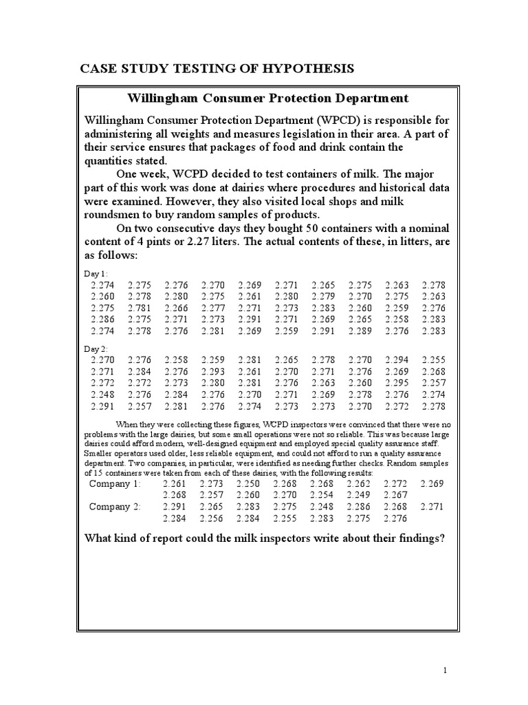 Case Study Willingham CPD | PDF | Milk | Business