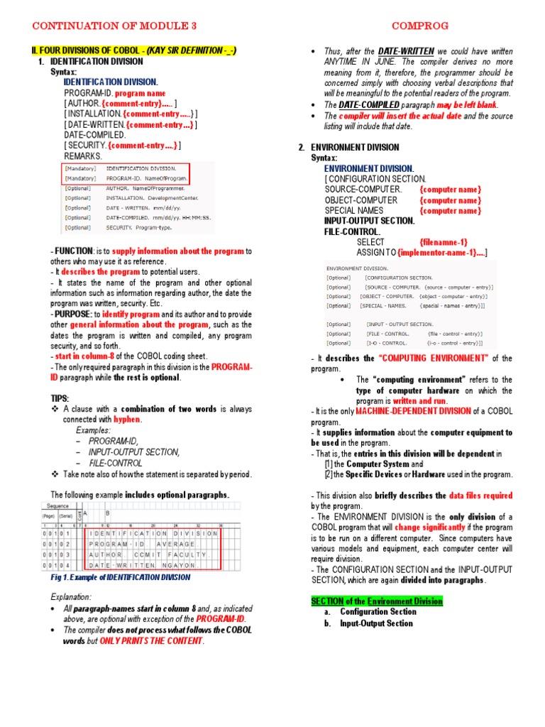 Module 3 - Divisions Reviewer | PDF | Computer Program | Programming