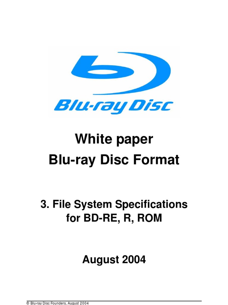 Blu-Ray Disc Format - File System Specification | PDF | Blu Ray | File ...