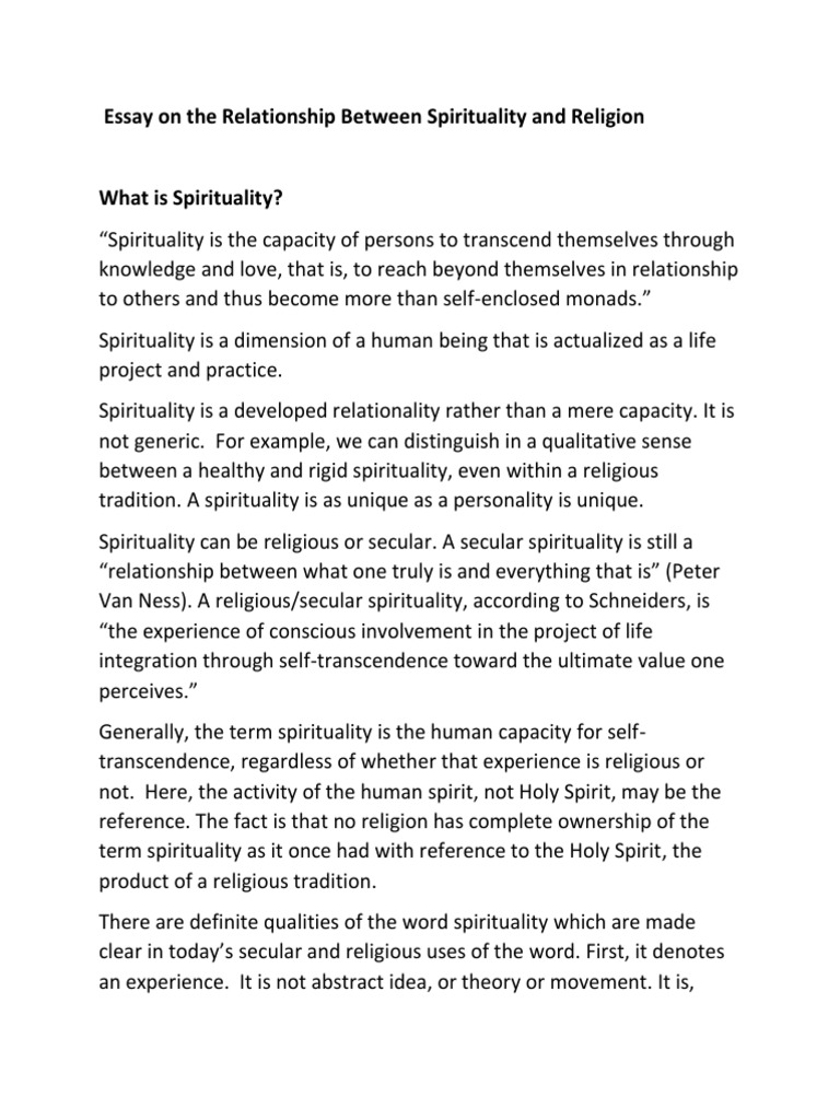 Spirituality and Religion: A Complex Relationship | PDF | Spirituality ...